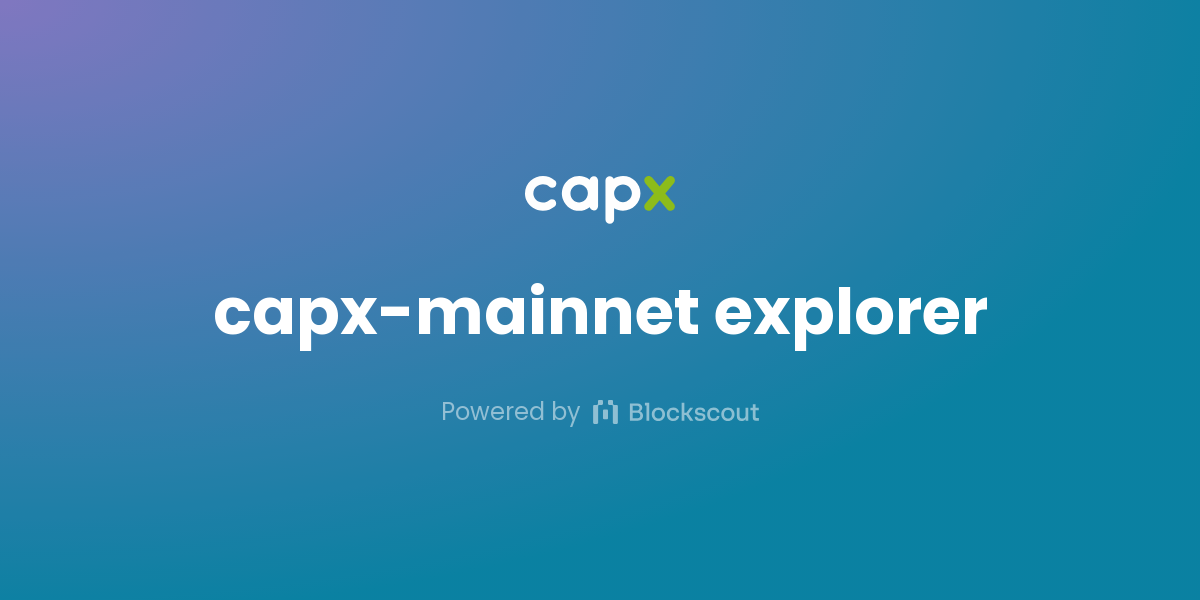 Tokens list - capx-mainnet explorer | Blockscout